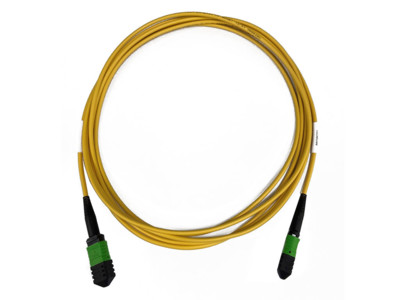 LC Duplex-to-LC Duplex Fiber Optic Jumper Cable Assembly, High Bandwidth (OM4), Multimode, 2.00mm LSZH Riser Zipcord, 25.0m Length