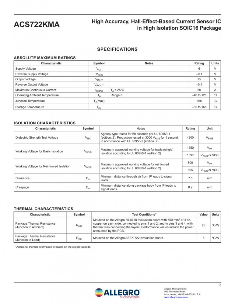 ACS722 datasheet page 3