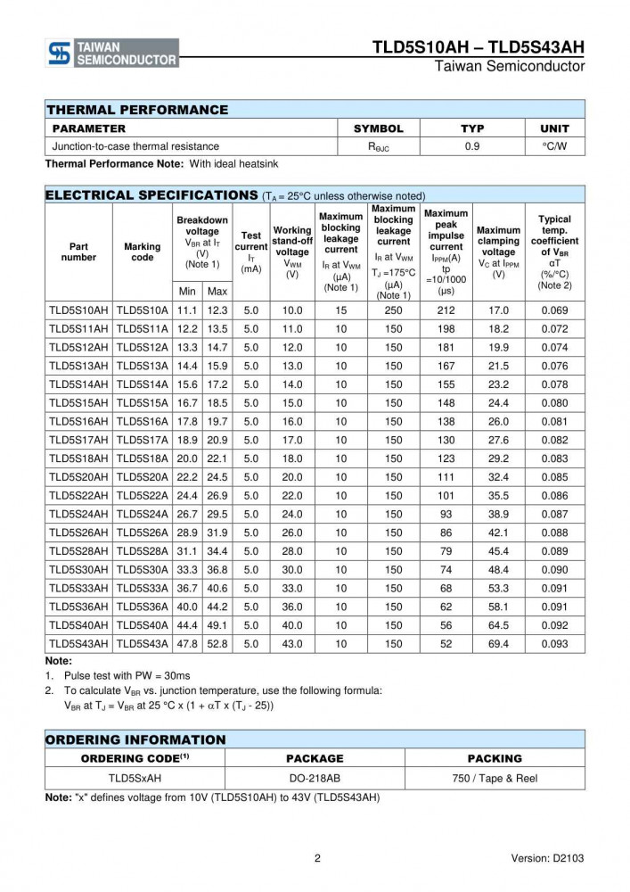 TLD5S36AH technical document, page 2
