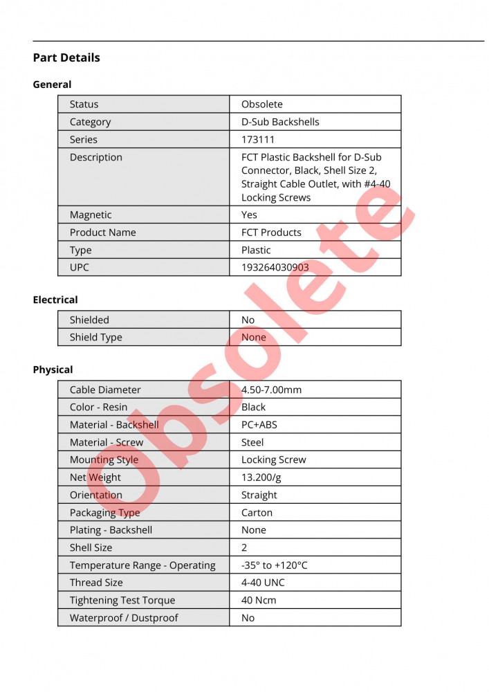 MOLEX 1731110800 technical drawing page 2