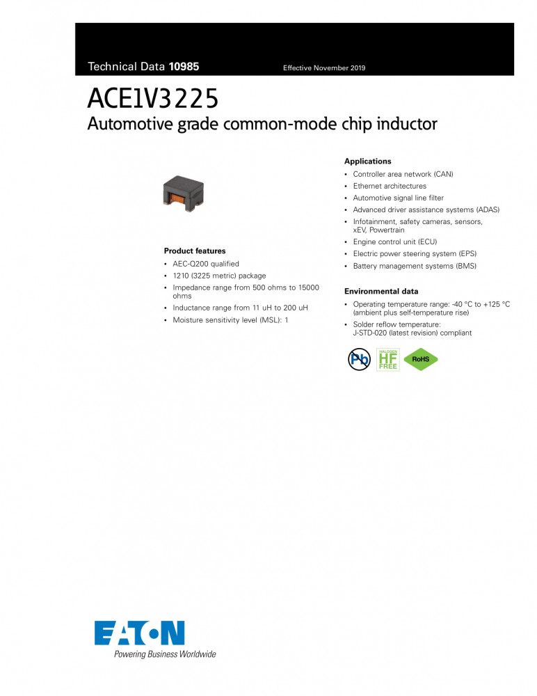 ACE1V3225-110-R datasheet page 1