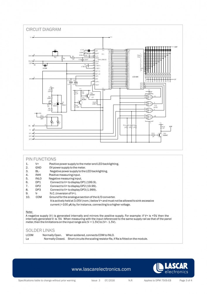 DPM 750S-EB-W technical document page 3