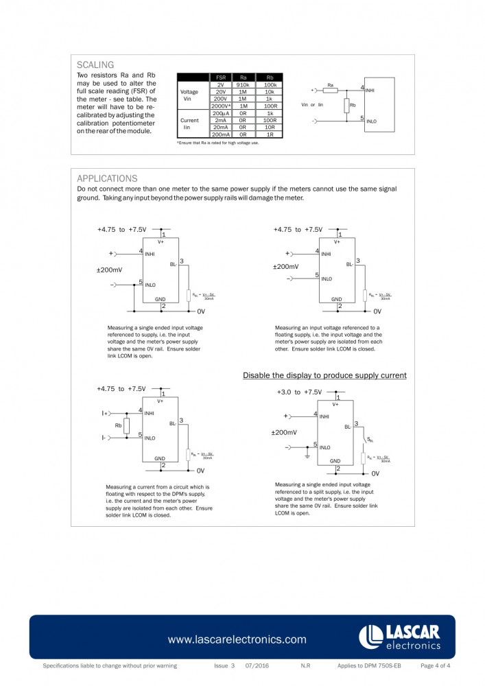 DPM 750S-EB-W technical document page 4