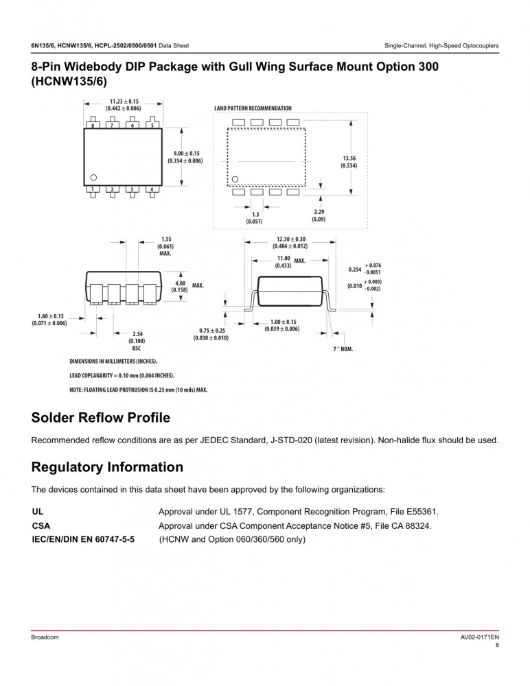 HCPL-2502 family datasheet page 8