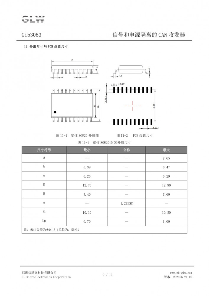 Gib3053-SW datasheet page 9