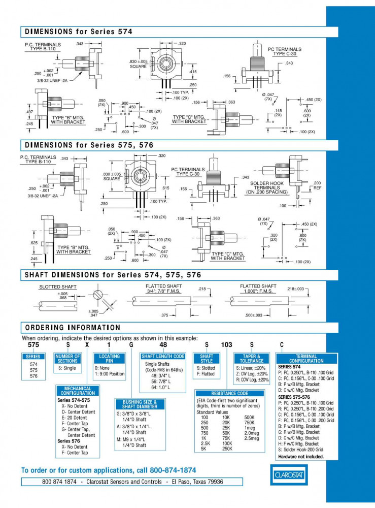 Honeywell 574, 575 and 576 series technical document page 2
