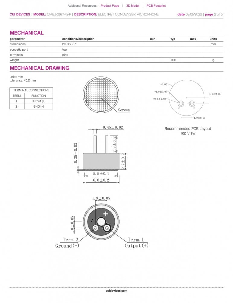 CMEJ-0627-42-P datasheet page 2