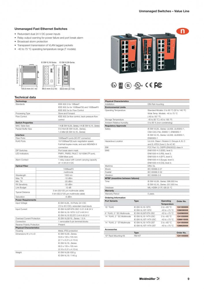 WEIDMULLER catalogue page 9
