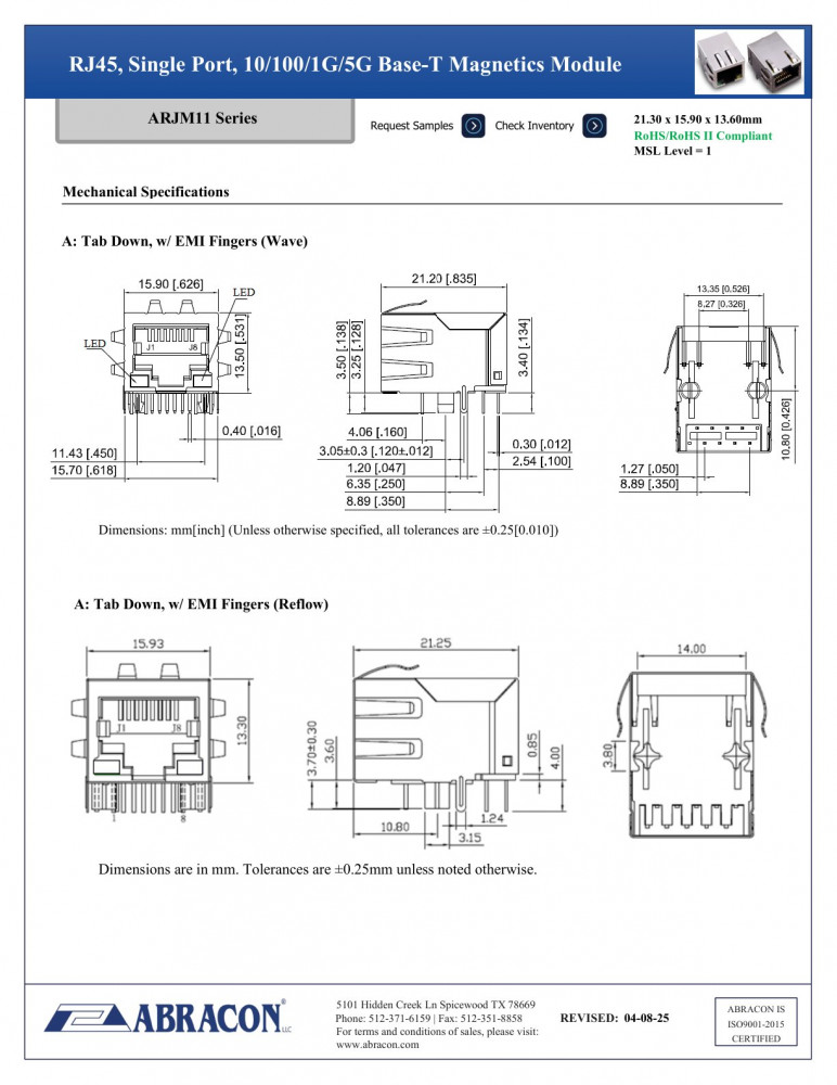 ARJM11 series datasheet page 7