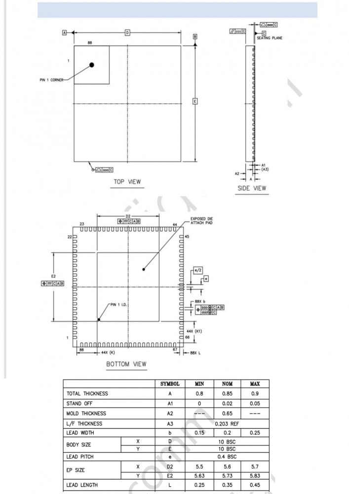 YT8614QH technical document page 1