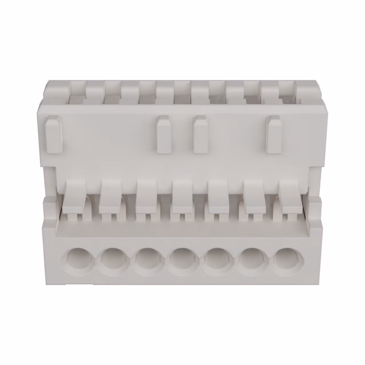 Appli-Mate RAST 2.5 Female Connector, 2.50mm Pitch, 7 Circuits, Positions B, C, F & H Removed, Open Endwalls for sale