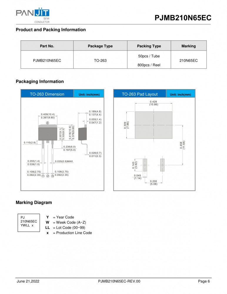 PJMB210N65EC datasheet page 6