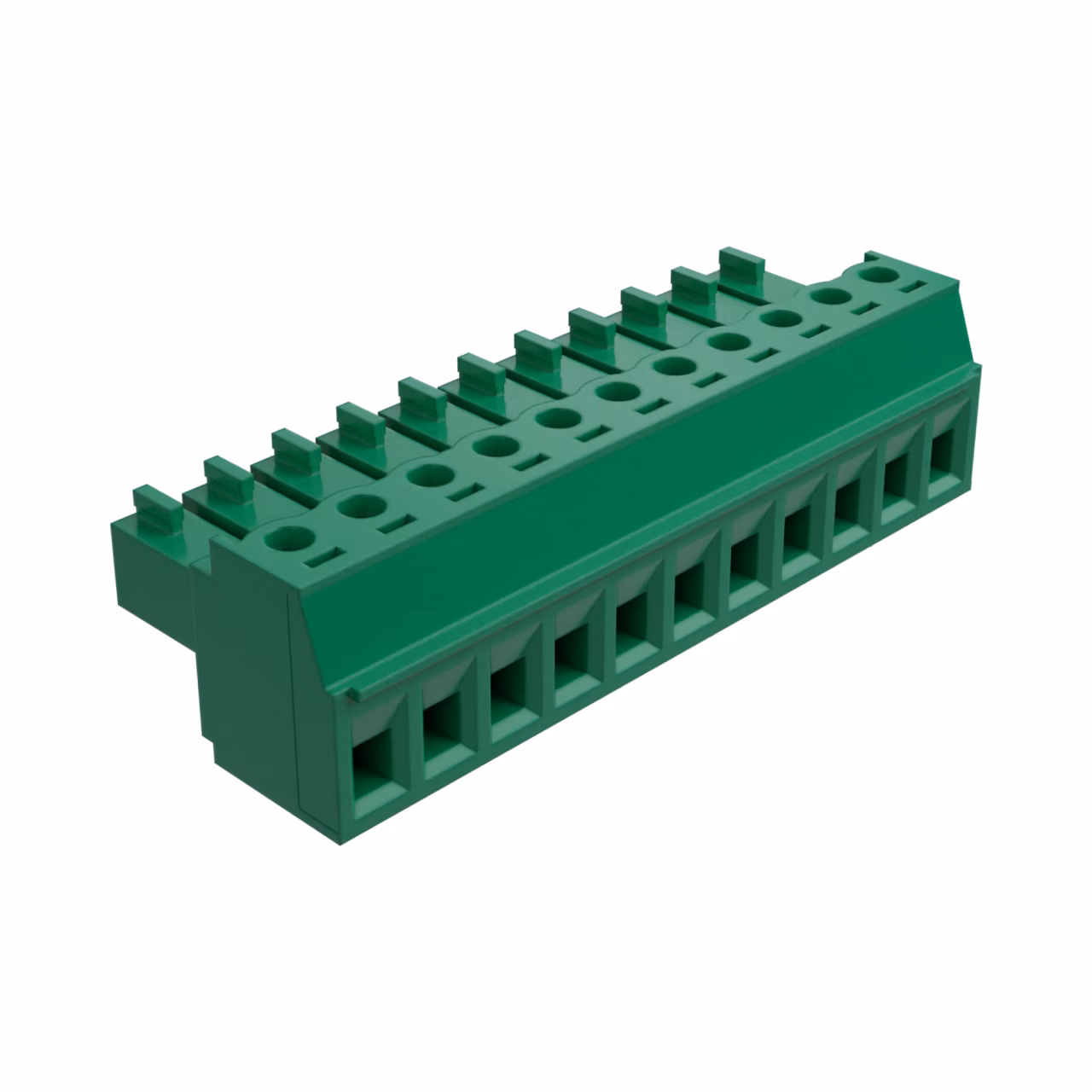 3.81mm Pitch Eurostyle Horizontal Plug, Green Housing, Gold (Au) Plated,  11 Circuits for sale