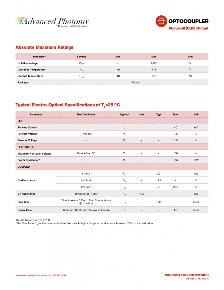 NSL-37V62 technical document page 2