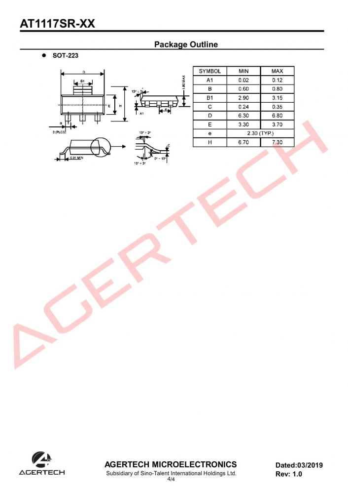 AT1117SR-3.3V datasheet page 4