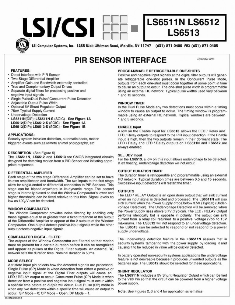 LS6511N datasheet page 1