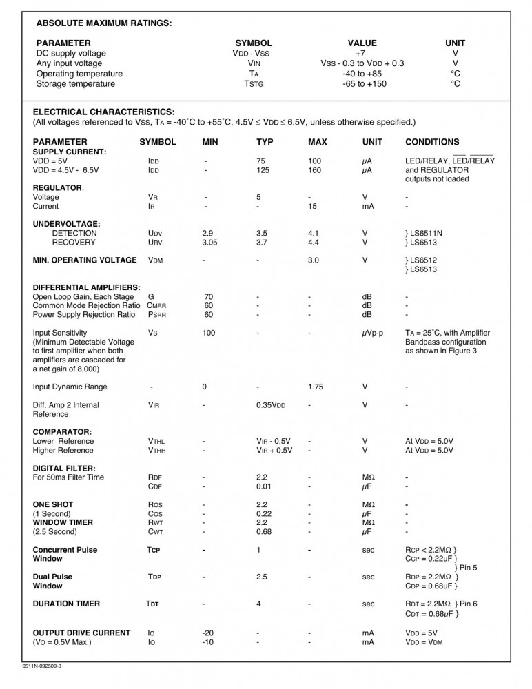 LS6511N datasheet page 3