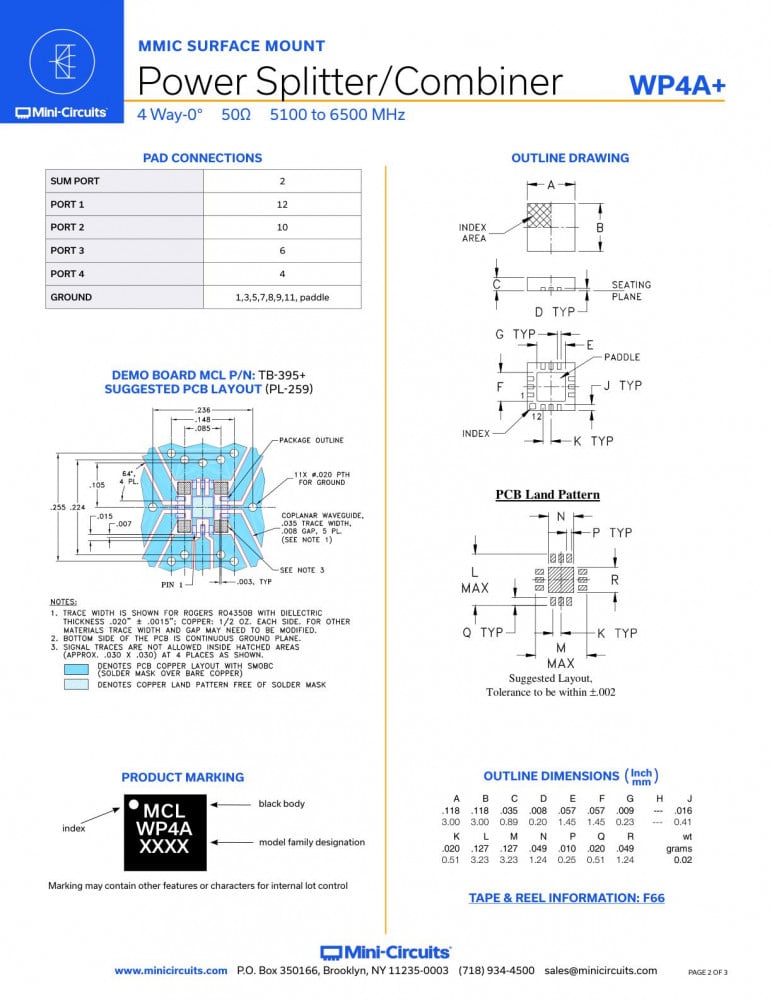 WP4A+ datasheet page 2