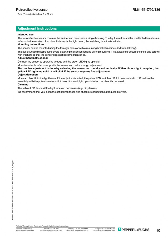 RL61-55-Z/92/136 technical document, page 10