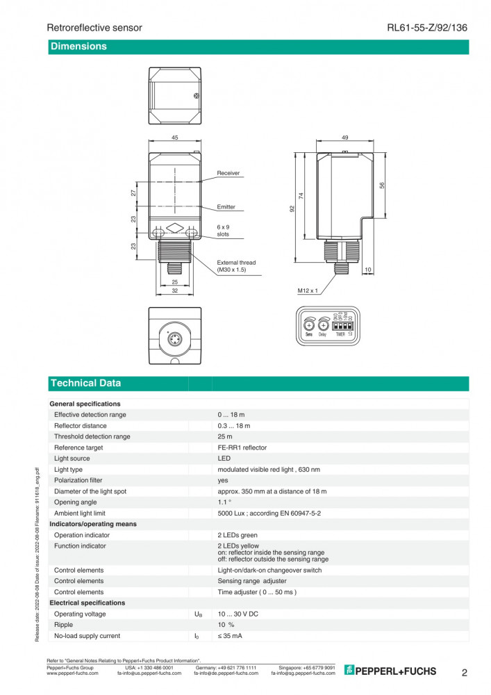 RL61-55-Z/92/136 technical document, page 2