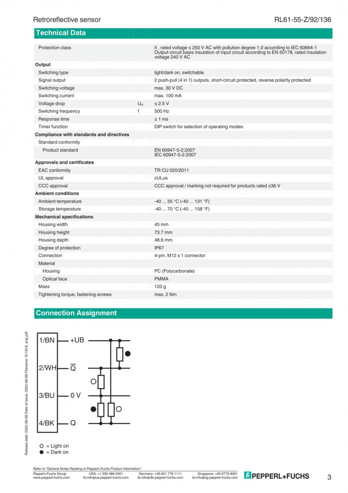 RL61-55-Z/92/136 technical document, page 3