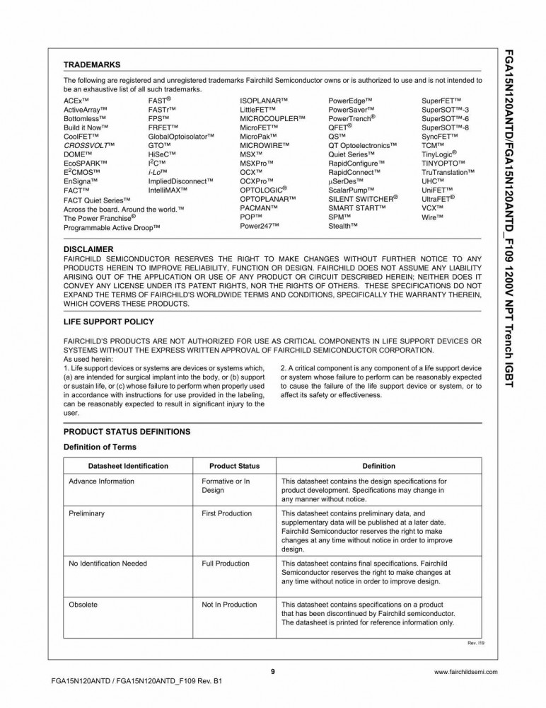FGA15N120ANTD datasheet page 10