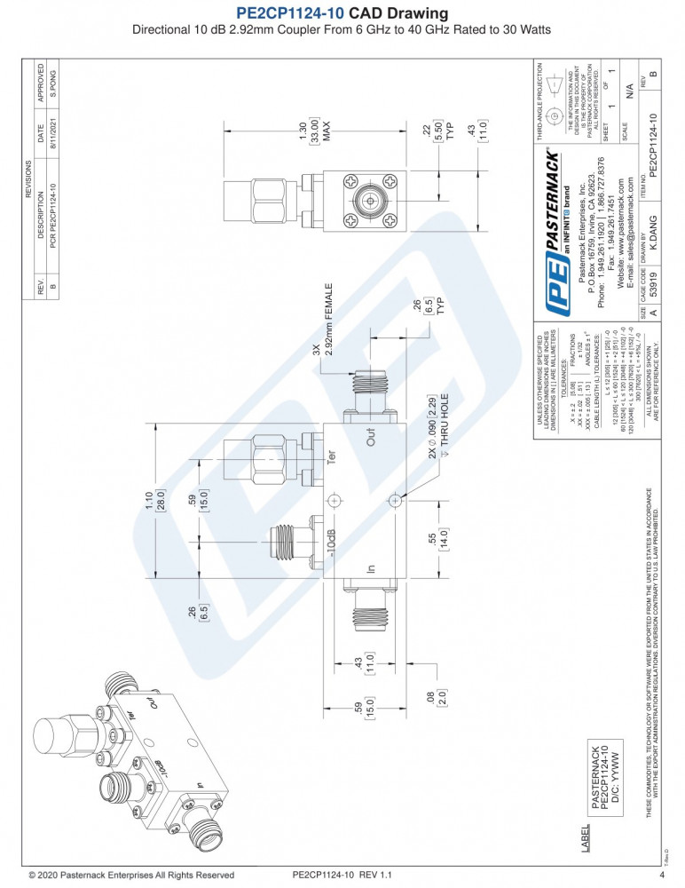 PE2CP1124-10 datasheet page 4