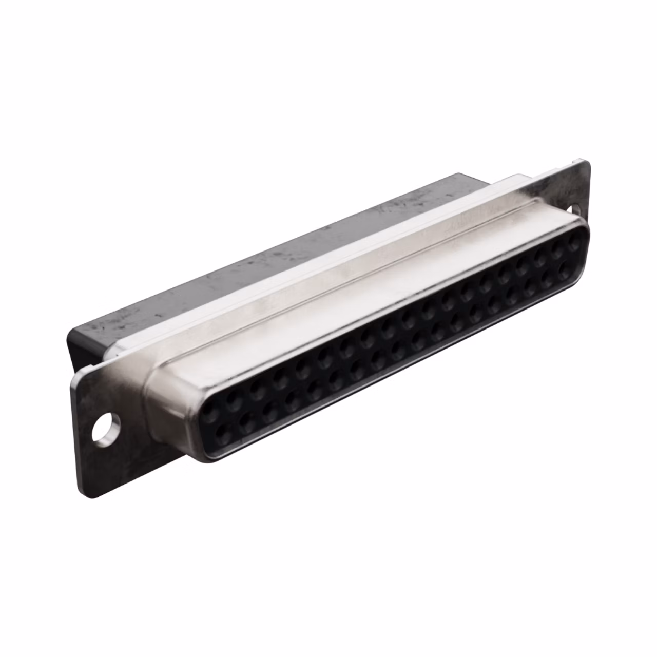 FCT Standard-Density D-Sub Crimp Housing, Female, Shell without Dimples, Non-Magnetic, 37 Circuits, Black Front and Rear Insulator, Crimp Contacts Not Included for sale