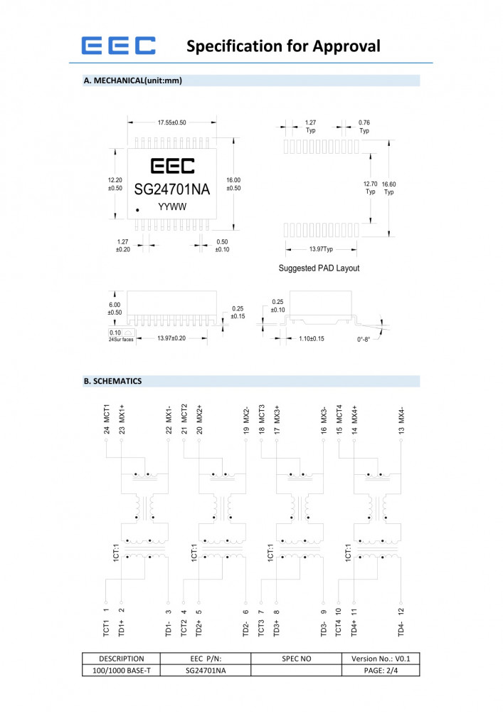 SG24701NA specification page 3