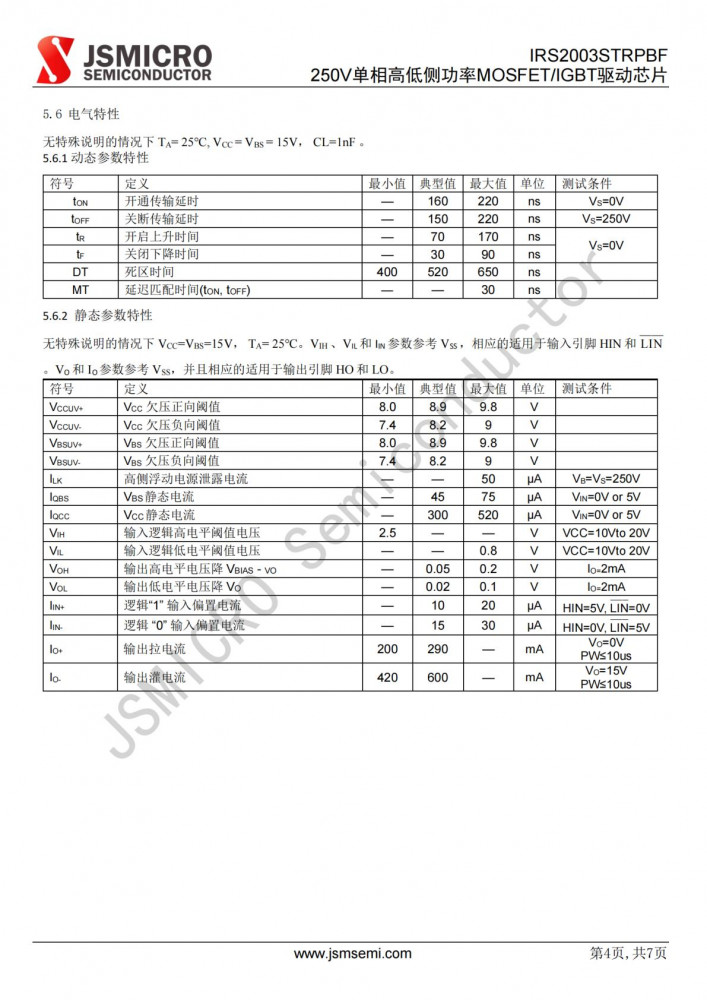 IRS2003S datasheet page 4