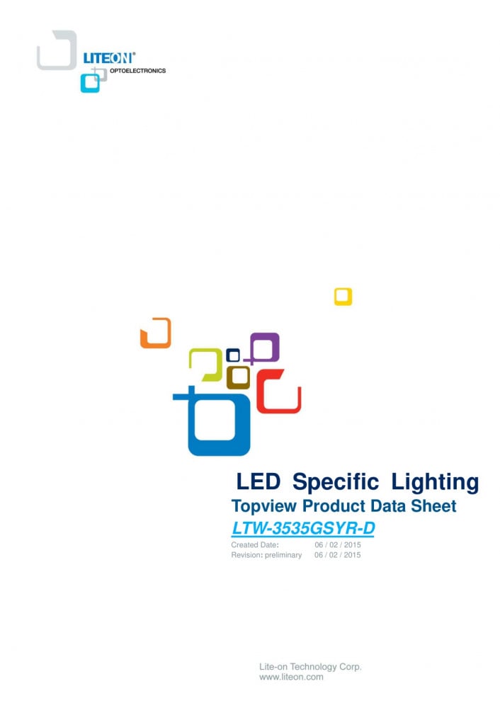 LTW-3535GSYR-D datasheet page 1