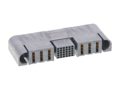 EXTreme Ten60Power Right-Angle Plug with Side Guides, 3 DC Power Circuits, 30 Signal Circuits, 3 DC Power Circuits, Press Fit Tail