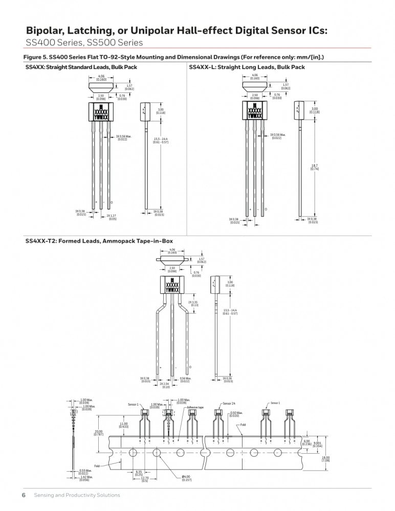 Honeywell SS566AT datasheet page 6