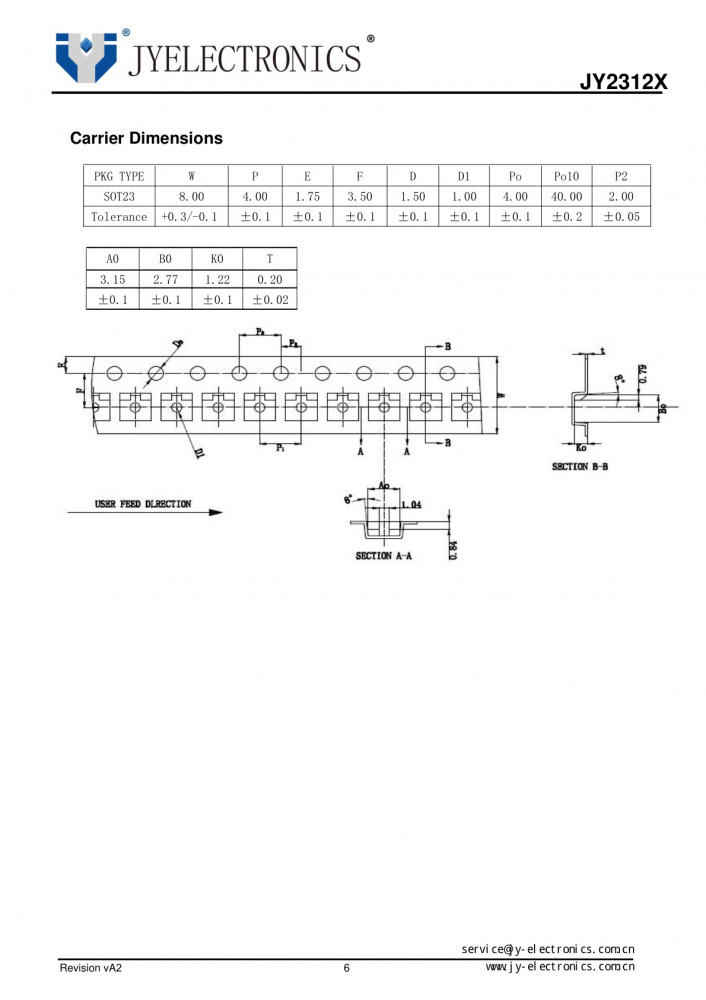 JY2312X datasheet page 6