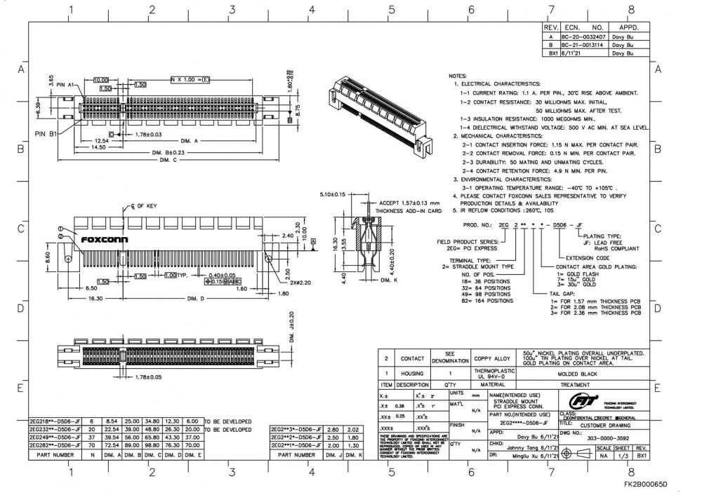 FOXCONN 2EG28217-D5D6-JF drawing page 1