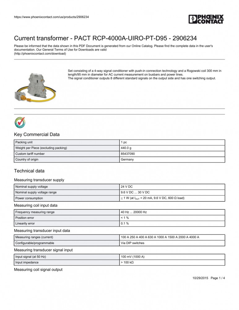 Phoenix Contact 2906234 product document image 1