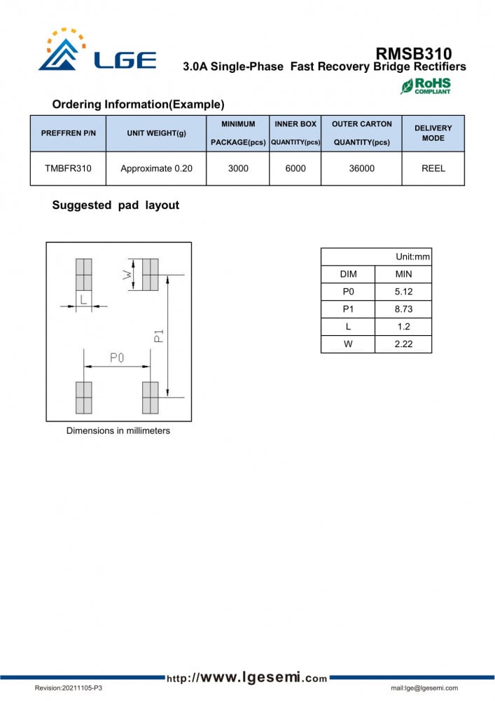 LGE RMSB310 datasheet page 3