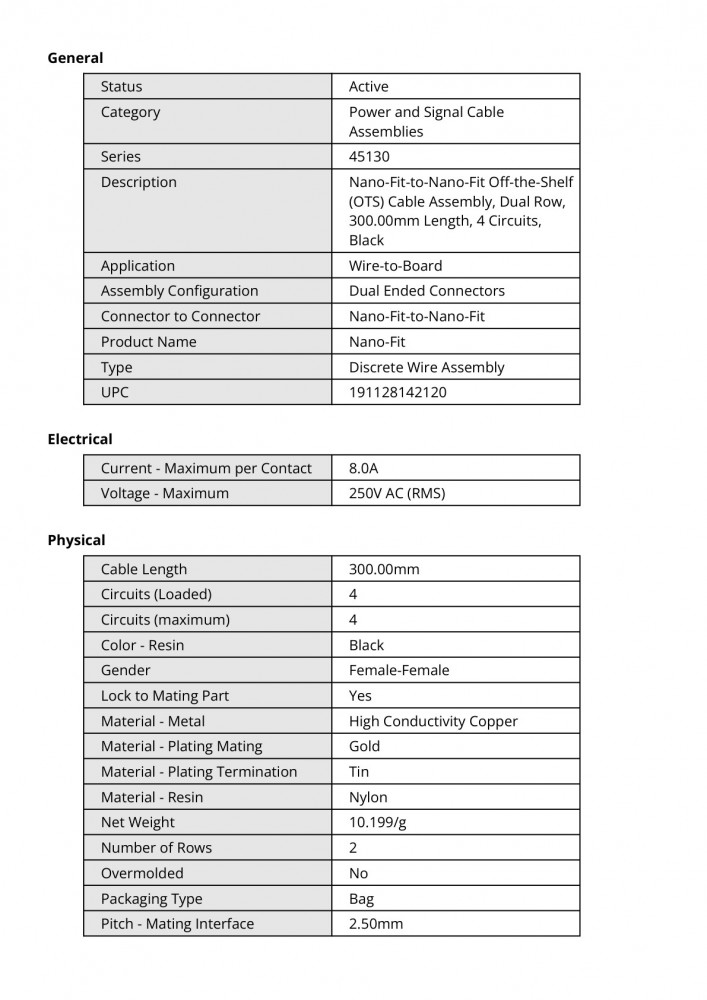 MOLEX 451300403 document page 2