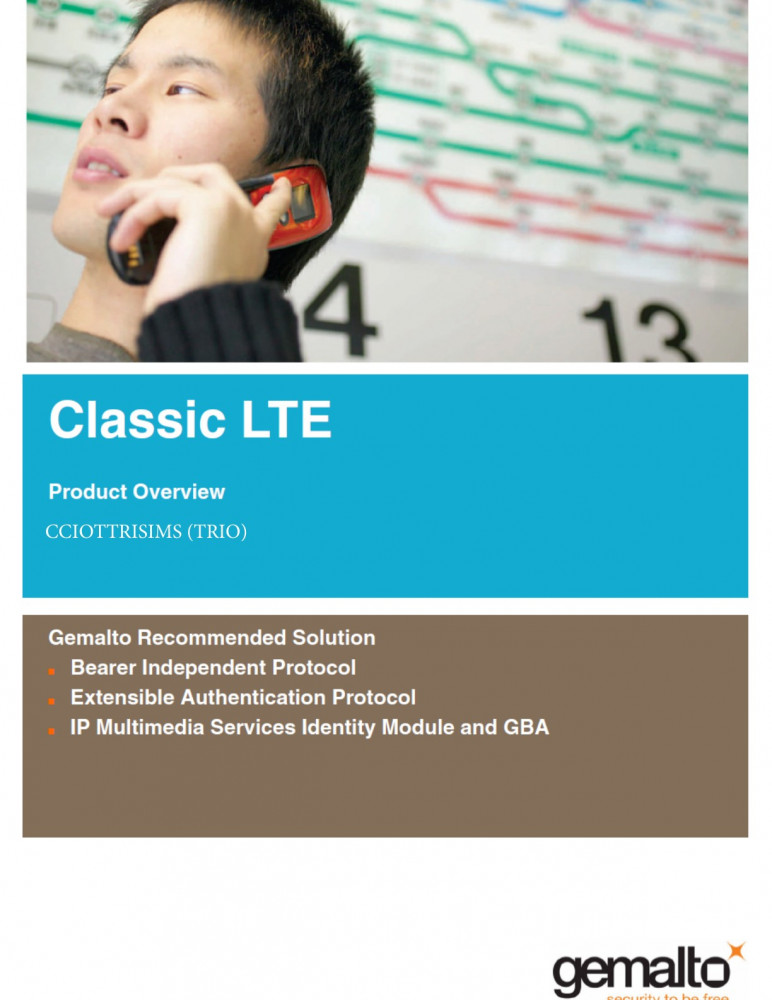 Classic LTE technical document preview, page 1