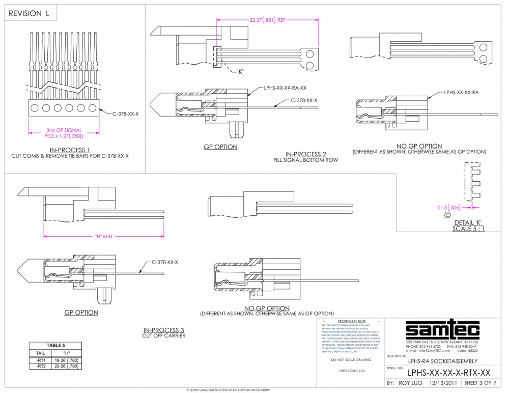 Samtec LPHS drawing page 3
