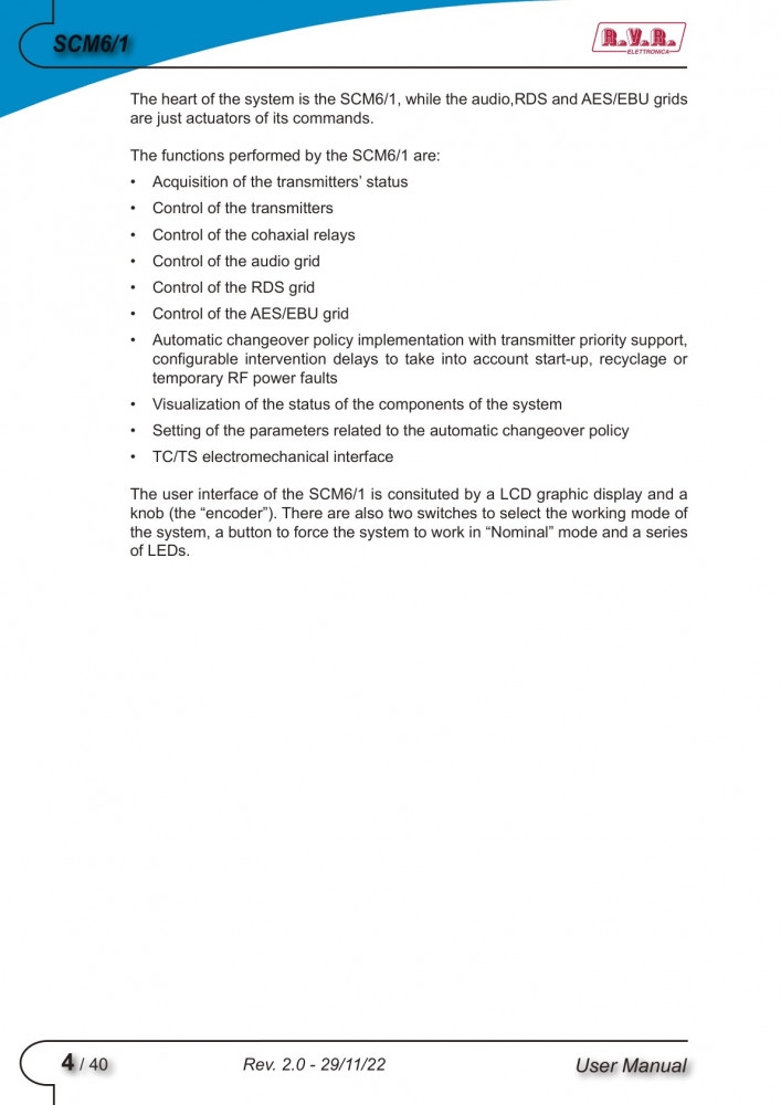 SCM6/1 manual page 10