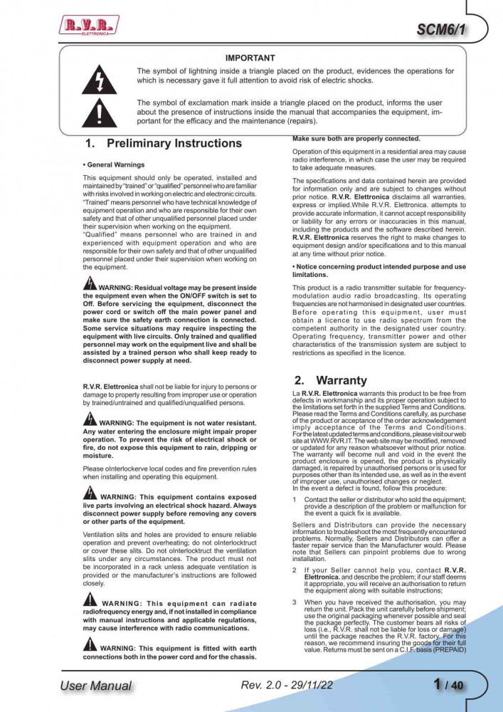 SCM6/1 manual page 7