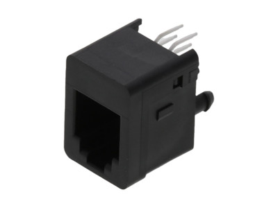 Modular Jack, Vertical, 4/4, Panel Stops