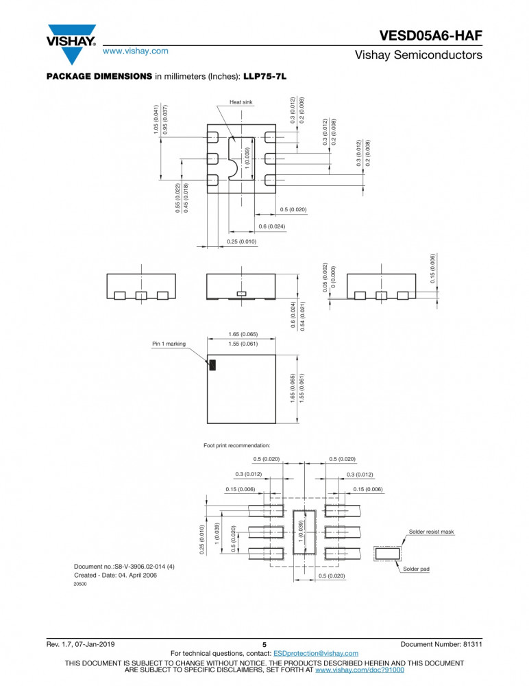 VESD05A6-HAF-GS08 technical document, page 5