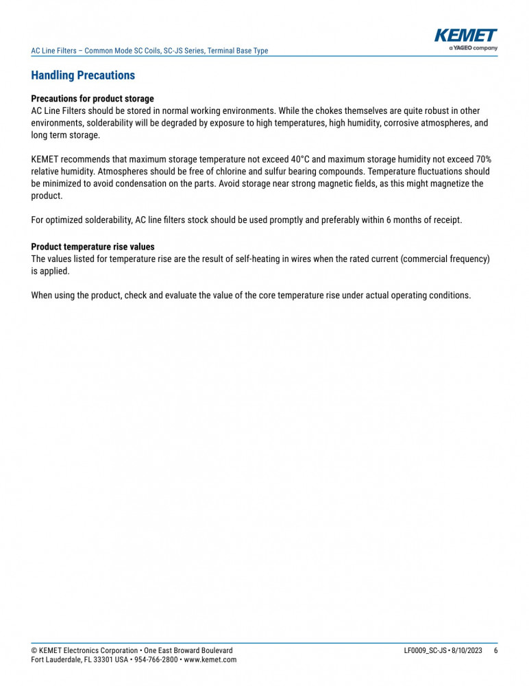 KEMET SC-JS datasheet page 6