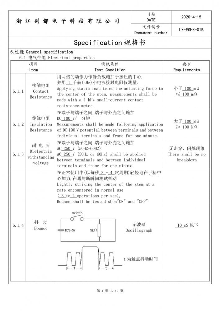 CAX specification page 4