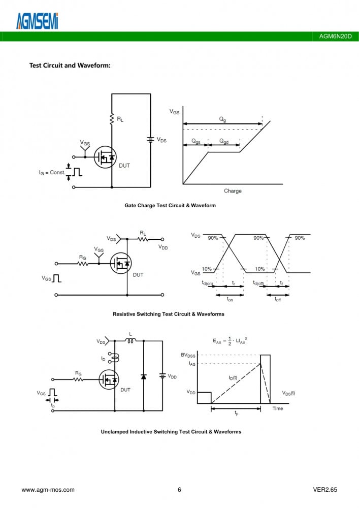 AGM6N20D datasheet page 6