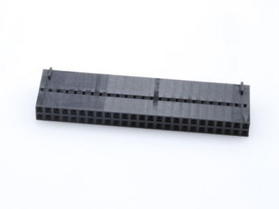 2.54mm Pitch SL Crimp Housing, Dual Row, Version A, Non-polarized, 38 Circuits, Black