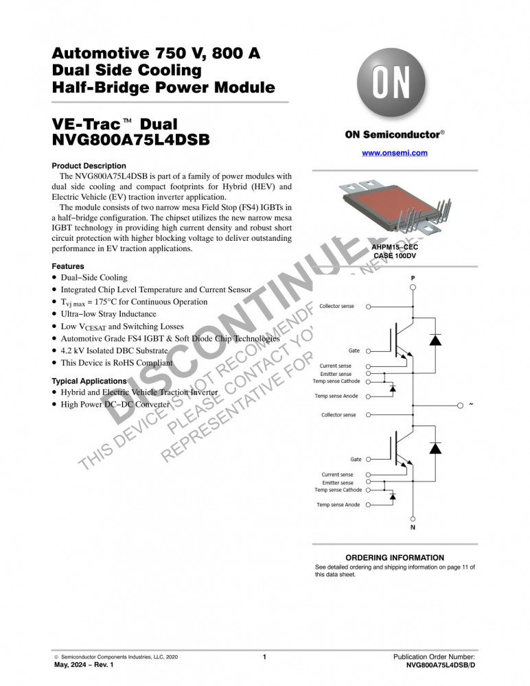 NVG800A75L4DSB datasheet page 1