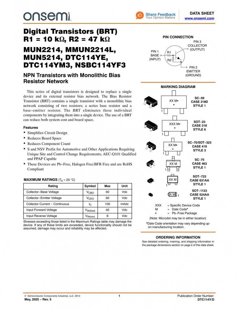 Datasheet page 1 preview